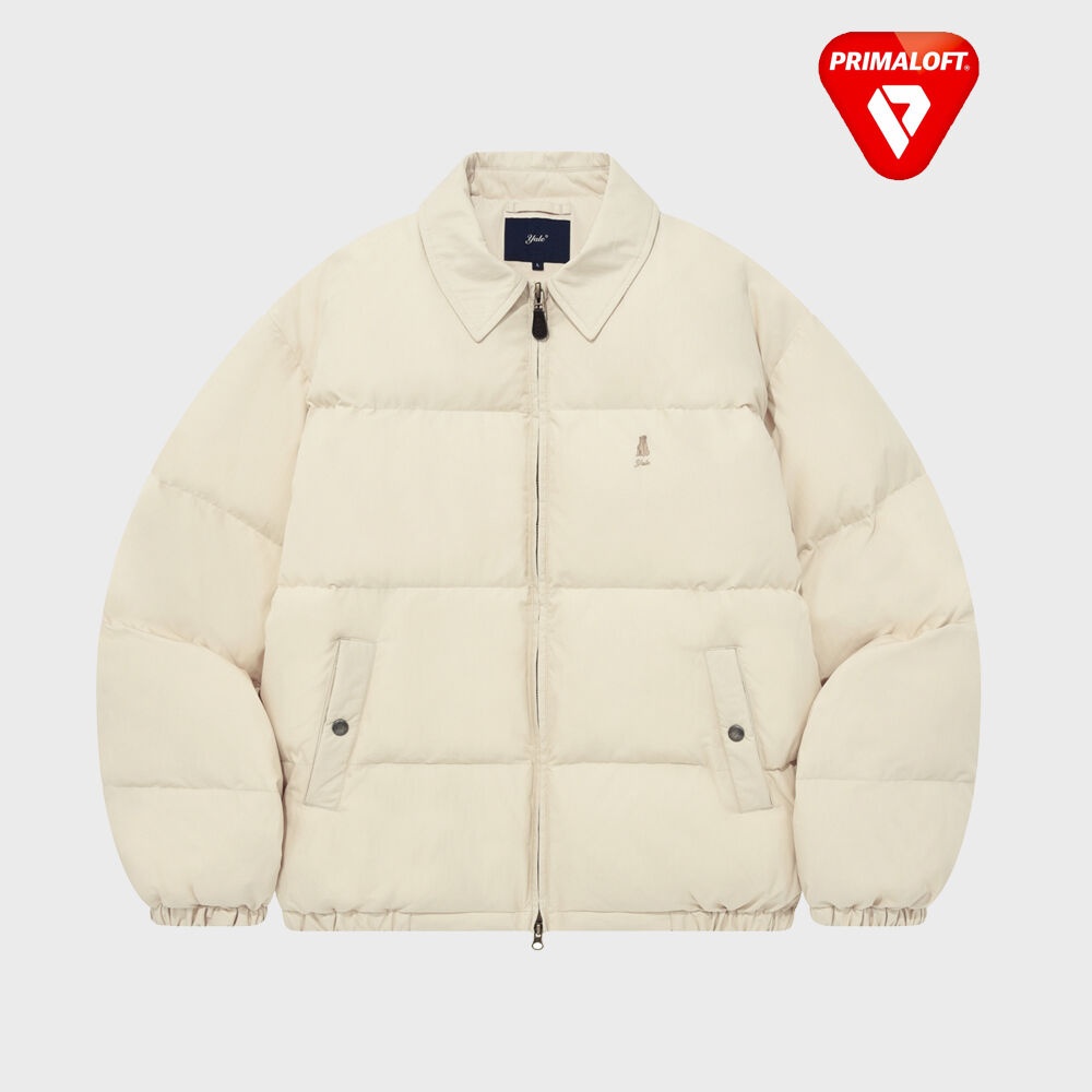 예일 PRIMALOFT WARM UP+ SHORT PUFFER PADDING IVORY - 위시버킷