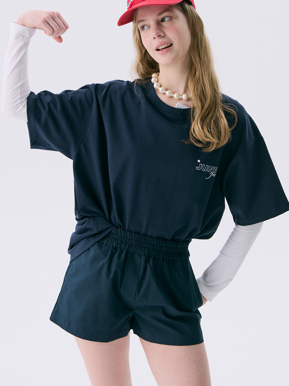 준준스페이스 VOL11.Half Trunk pants_Navy - 위시버킷