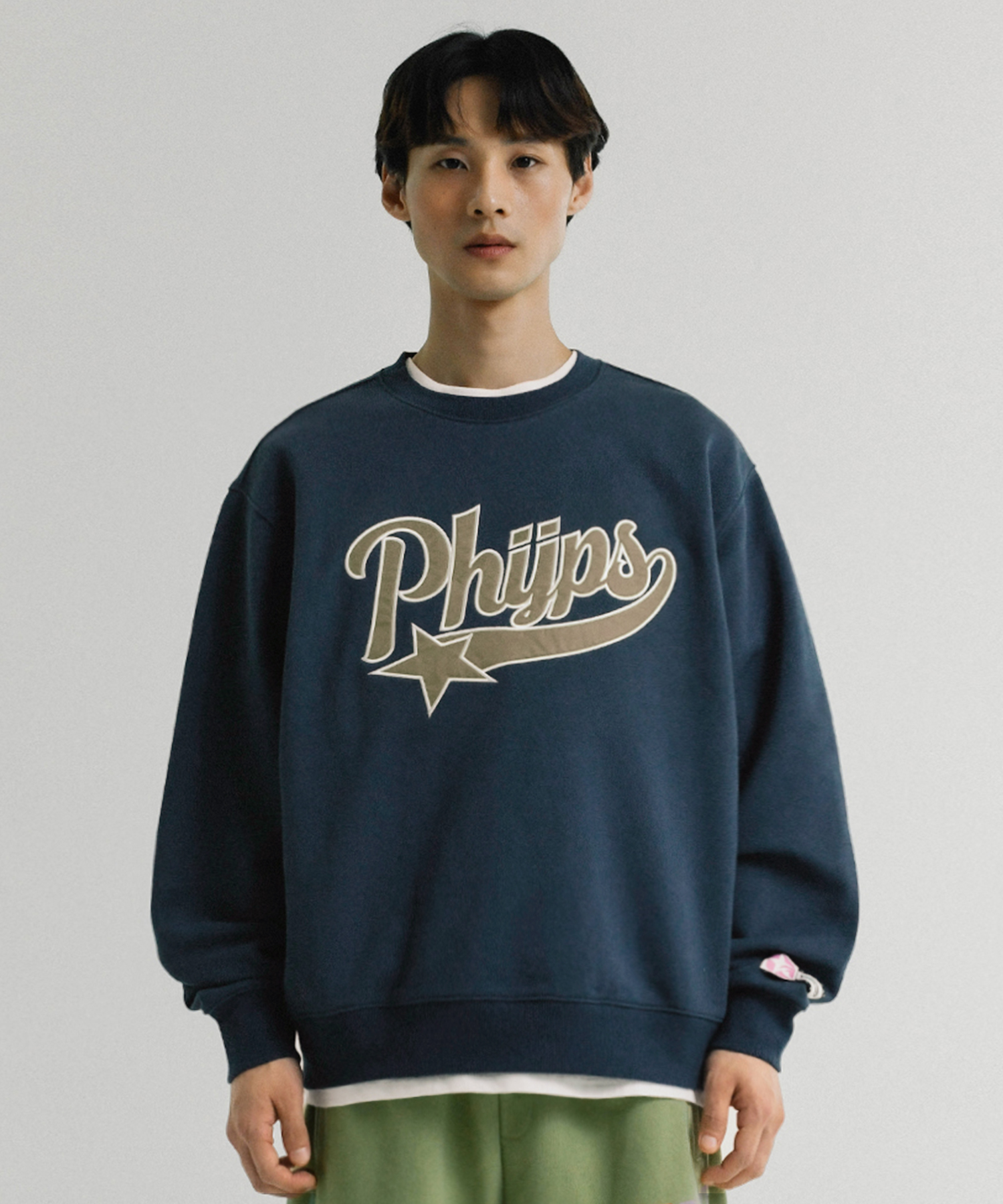 피지컬 에듀케이션 디파트먼트 PHYPS® STAR TAIL CREWNECK INDIGO BLUE - 위시버킷