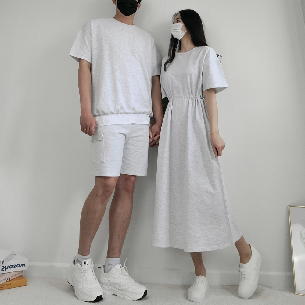 뉴감성 당일발송기획할인국내제작체형커버굿 빅사이즈 꾸안꾸 커플 아노락 허리 스트링 여름 롱원피스 반팔 맨투맨 반바지 카고팬츠 트레이닝세트 츄리닝 바캉스 캠핑룩 커플