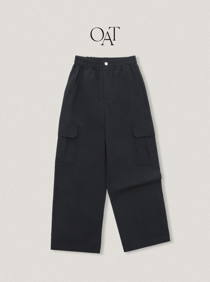 98도씨 [OAT] Snap Nylon Cargo Stopper Pants - Dark navy - 위시버킷