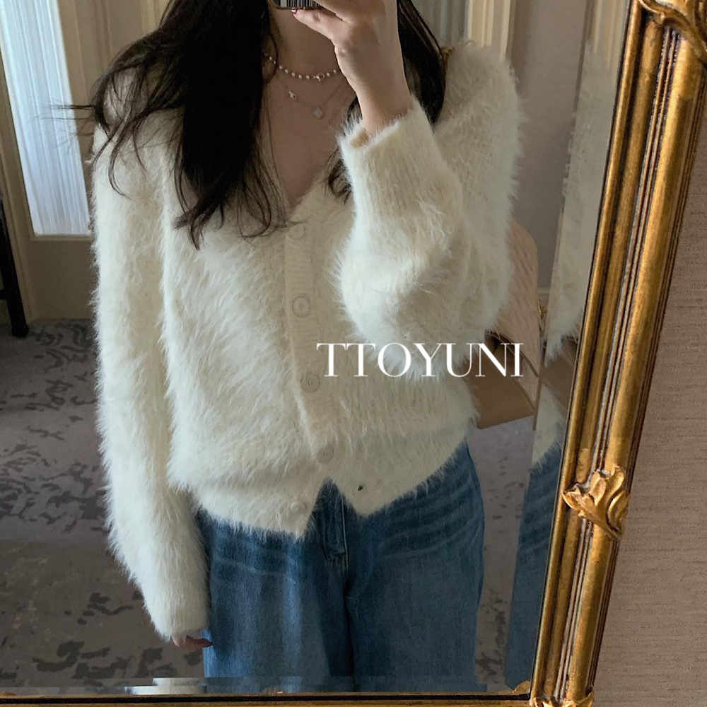 프리티영띵 (전컬러당일) 프리티영띵 구름 퍼 가디건 (3col) pyt 프영띵 연말룩 - 위시버킷