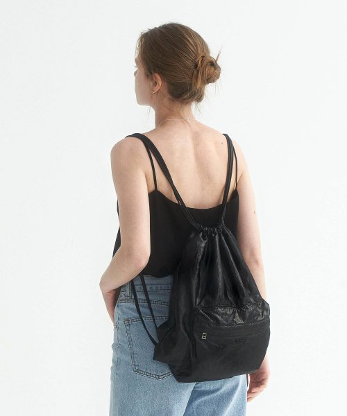 베이 Shine String Backpack (Black) - 위시버킷