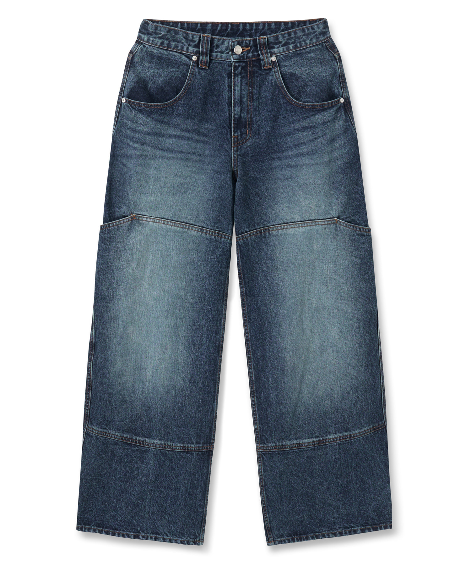 노운 NOUN [23F/W] destroyed cargo denim pants (blue) - 위시버킷