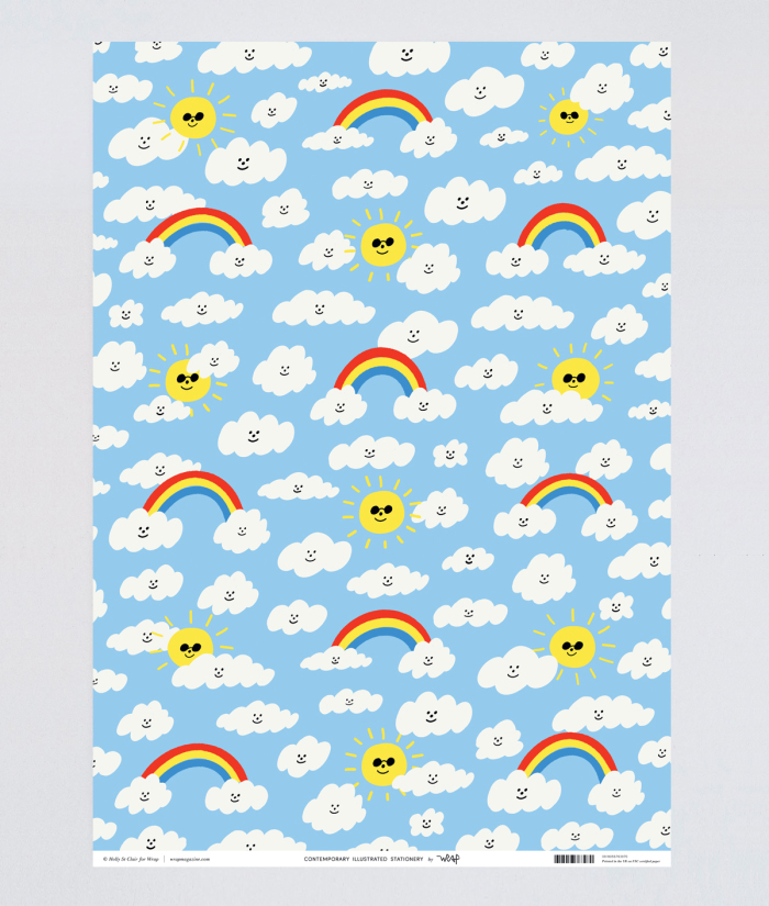 랩 매거진 Suns and Clouds Wrapping Paper - 위시버킷