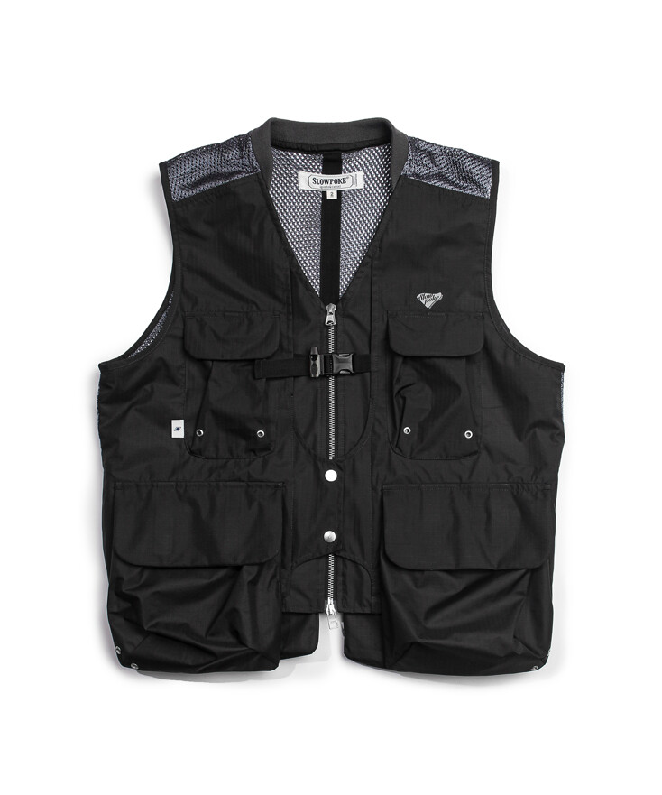 슬로우포크 3L Nylon Ripstop Angler Vest (Waterproof) -Black- - 위시버킷