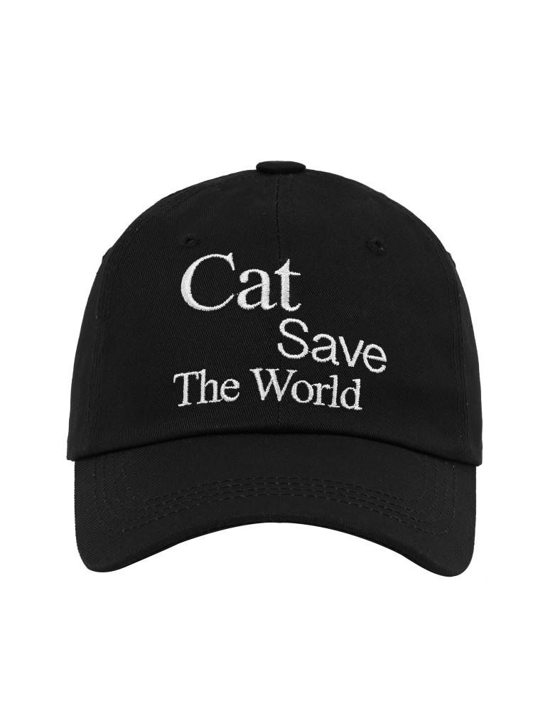캣세이브더월드 Cat Save The World ballcap - 캣 세이브 더 월드 볼캡 (블랙) - 위시버킷