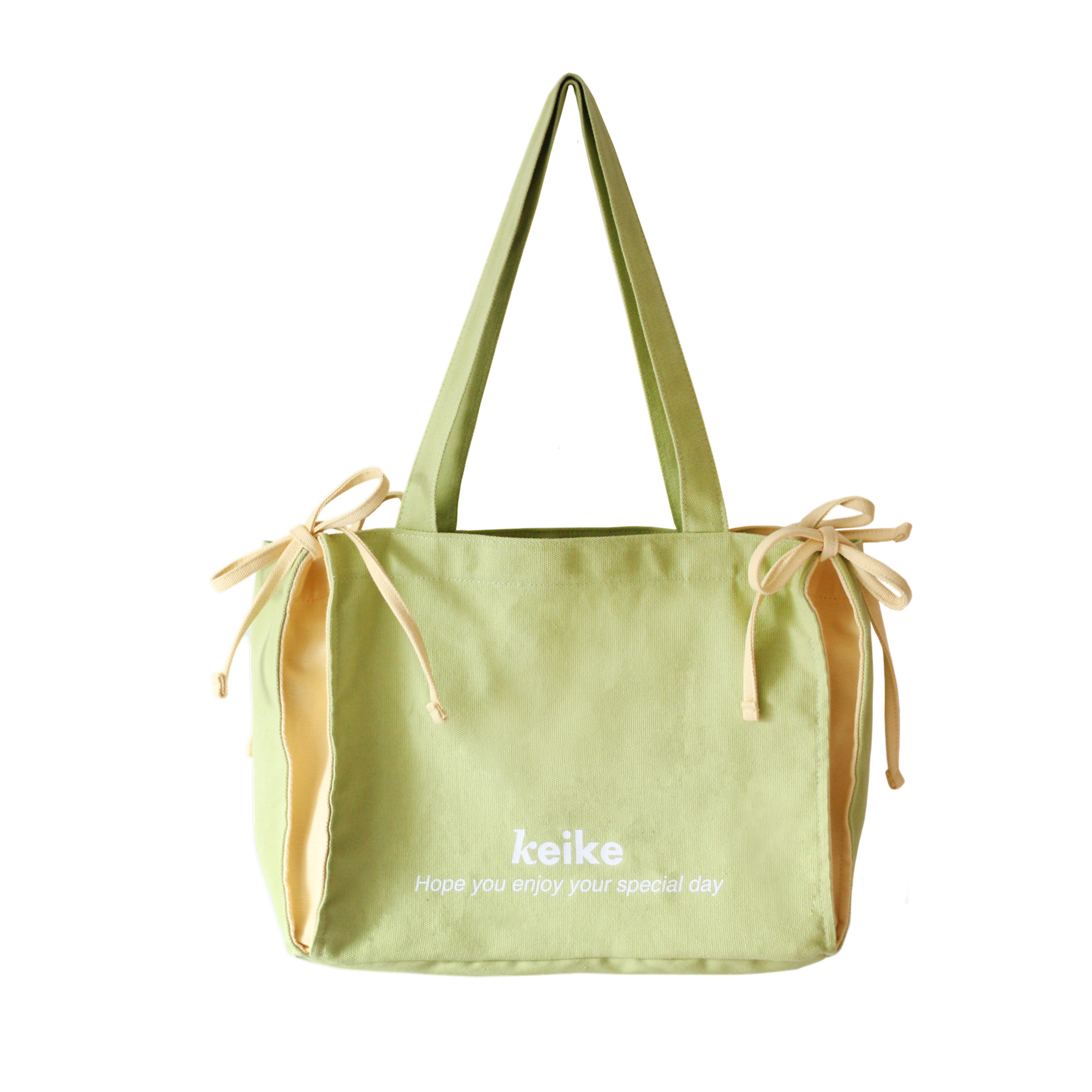 케이크 KEIKE ribbonbag2 - green x yellow - 위시버킷
