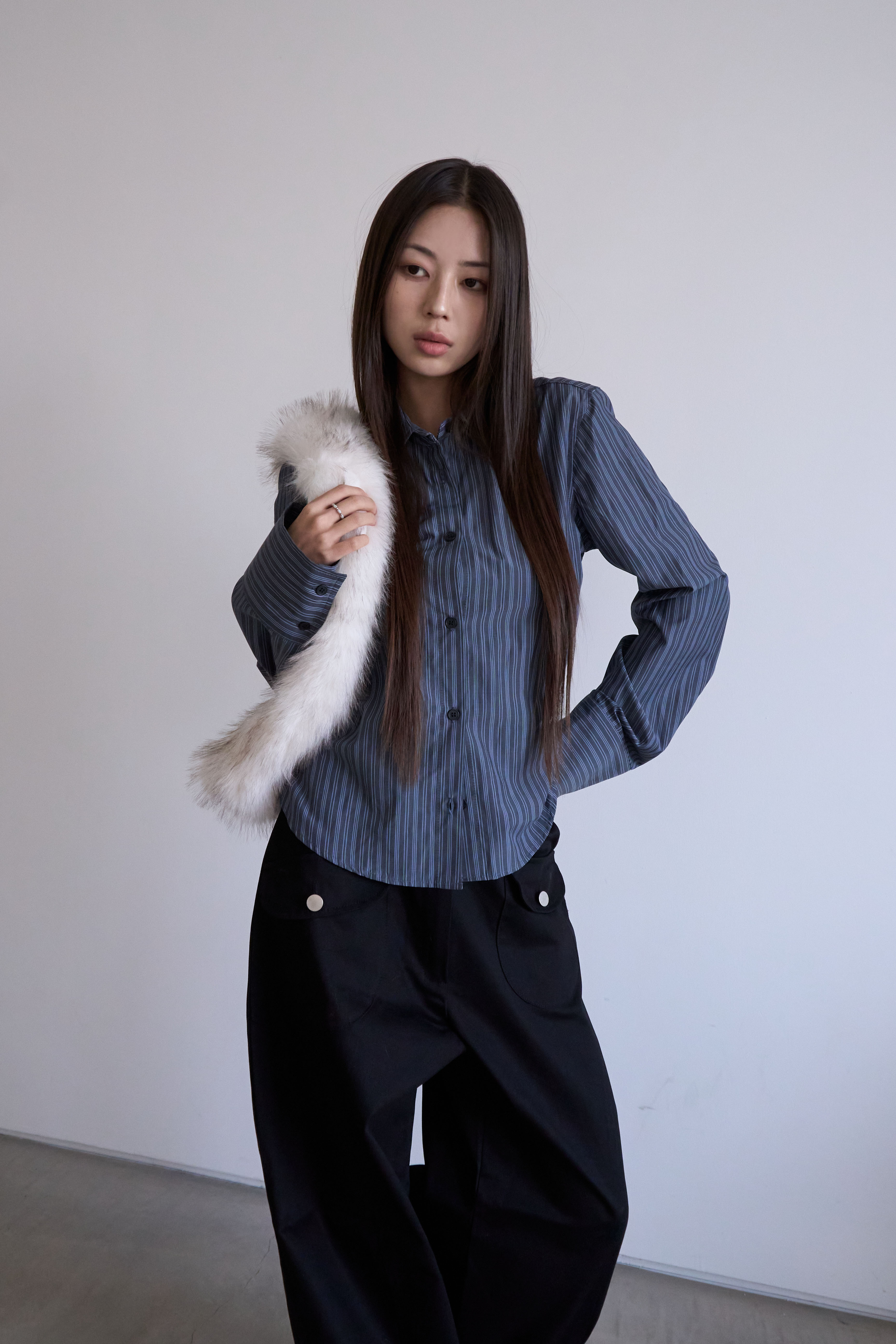 랩트 RAPT Preppy Stripe Slim Shirt (2c) - 위시버킷