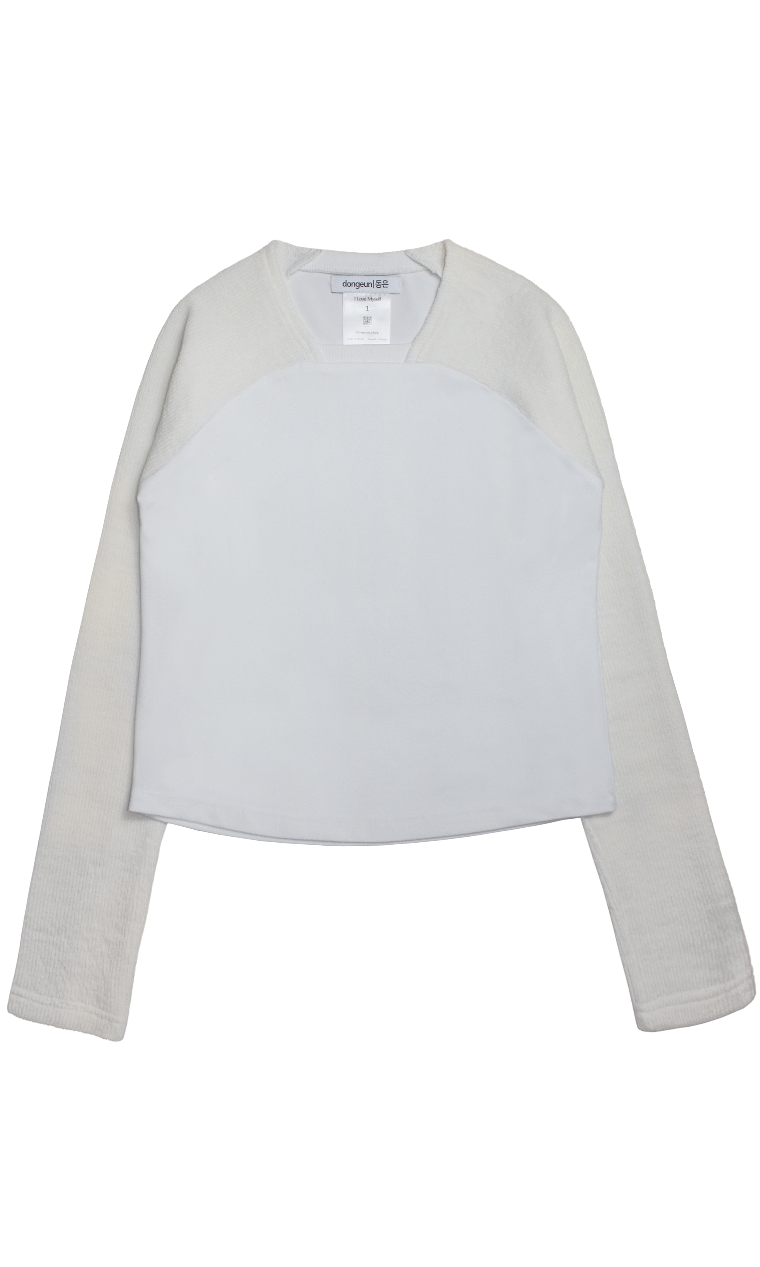 동은 Mix Texture Raglan Top (ivory) - 위시버킷