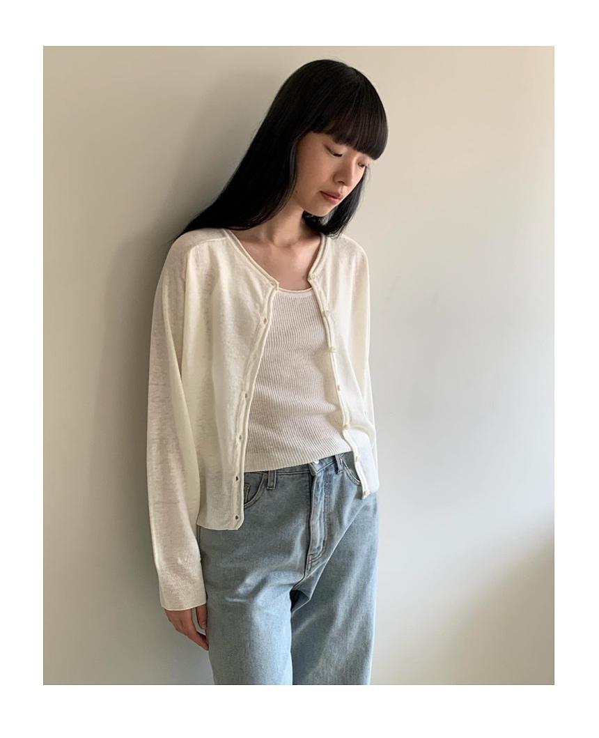 비엔느 비엔느 Jinsim 진심 센티멘탈 린넨 썸머 가디건 (3c) - 위시버킷