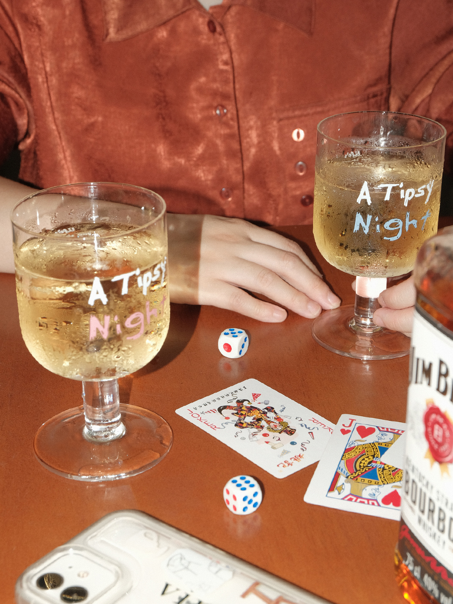 알맹마켓 [알맹마켓] tipsy night 와인 맥주 유리잔 - 위시버킷