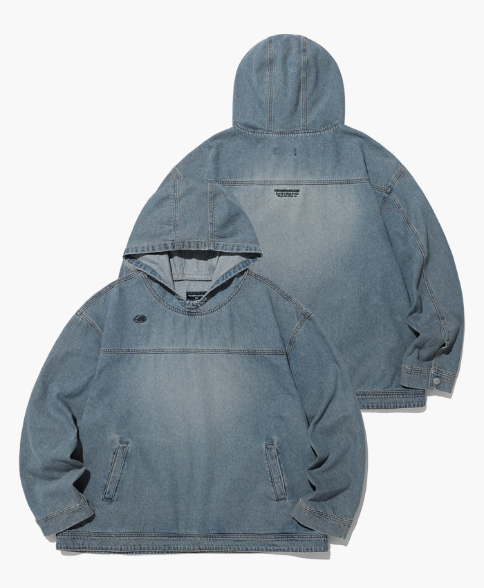 나이스고스트클럽 DENIM PULL OVER JACKET[BLUE] - 위시버킷