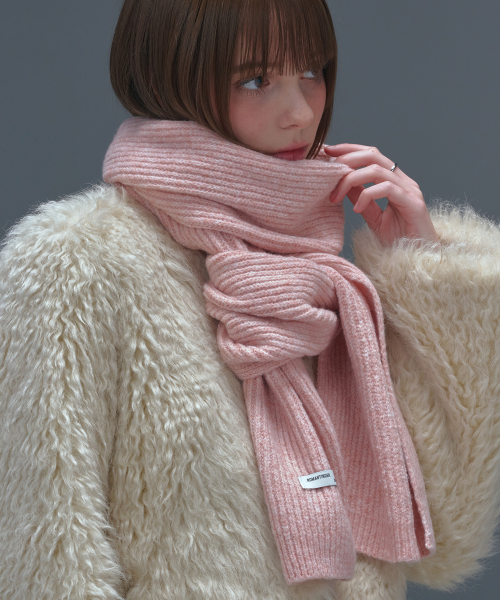 로맨티누어 Classic Wool Touch Muffler (Pink) - 위시버킷