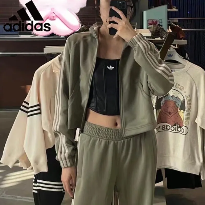 크로켓 아디다스 트리콧 웜업 트랙 탑 트레이닝 져지 자켓 카키 IJ5229 - 위시버킷