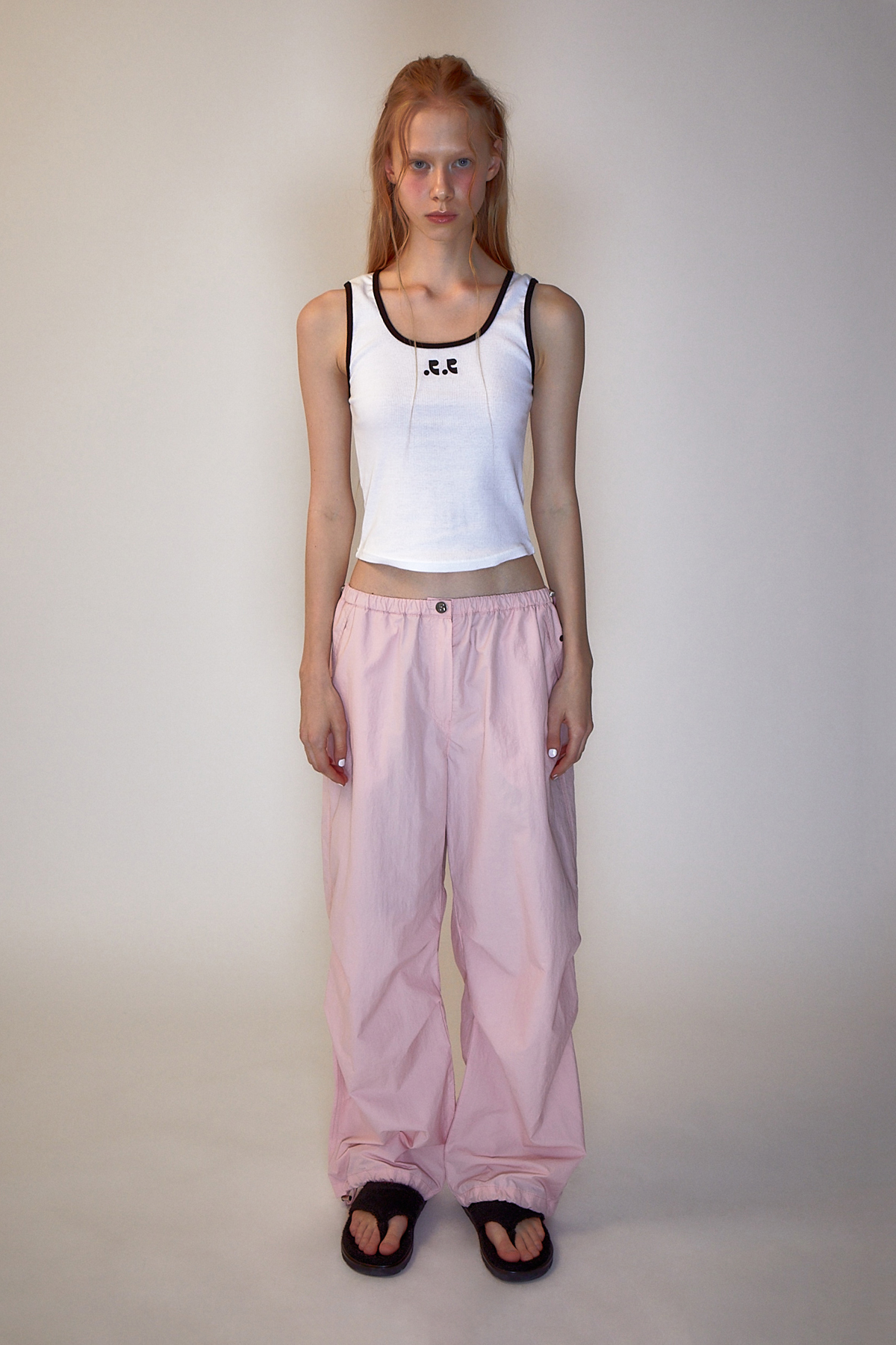 레스트앤레크리에이션 RR LOGO STRING PANTS - PINK - 위시버킷
