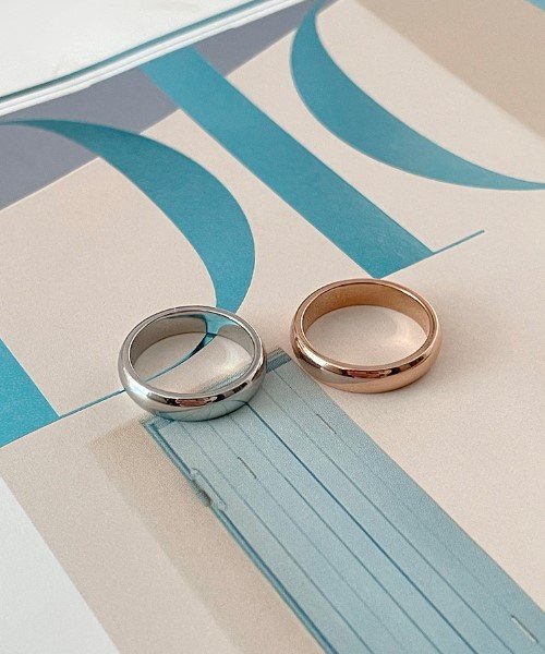 바인듀 for good 기본 볼드 써지컬스틸 반지 2color - 위시버킷