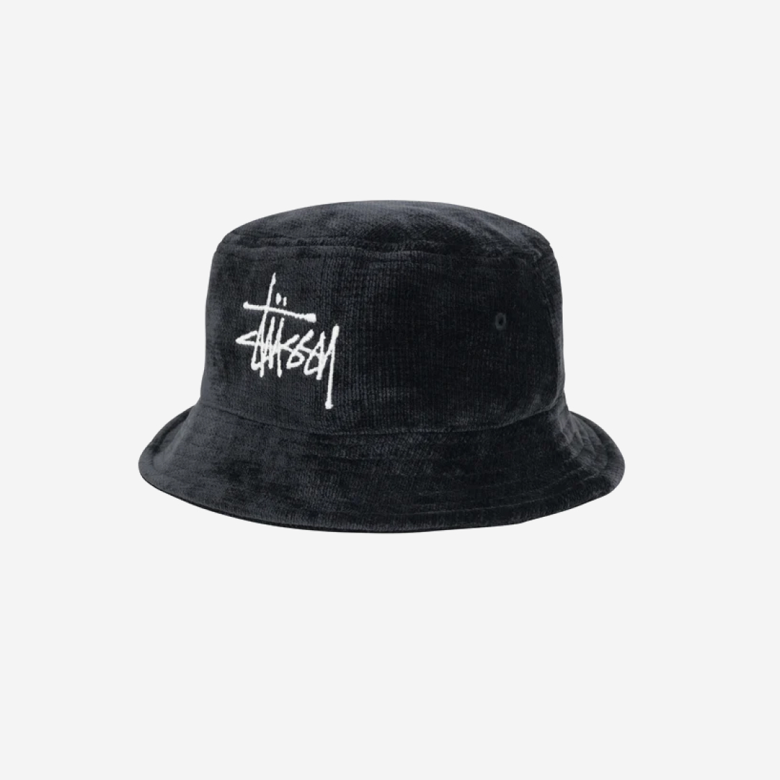 스투시 Stussy Chenille Big Basic Bucket Hat Black - 위시버킷