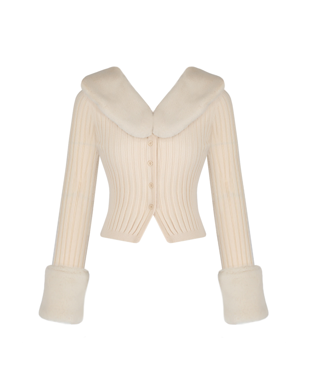 컴아웃앤드플레이 Pudding fur cardigan - 위시버킷