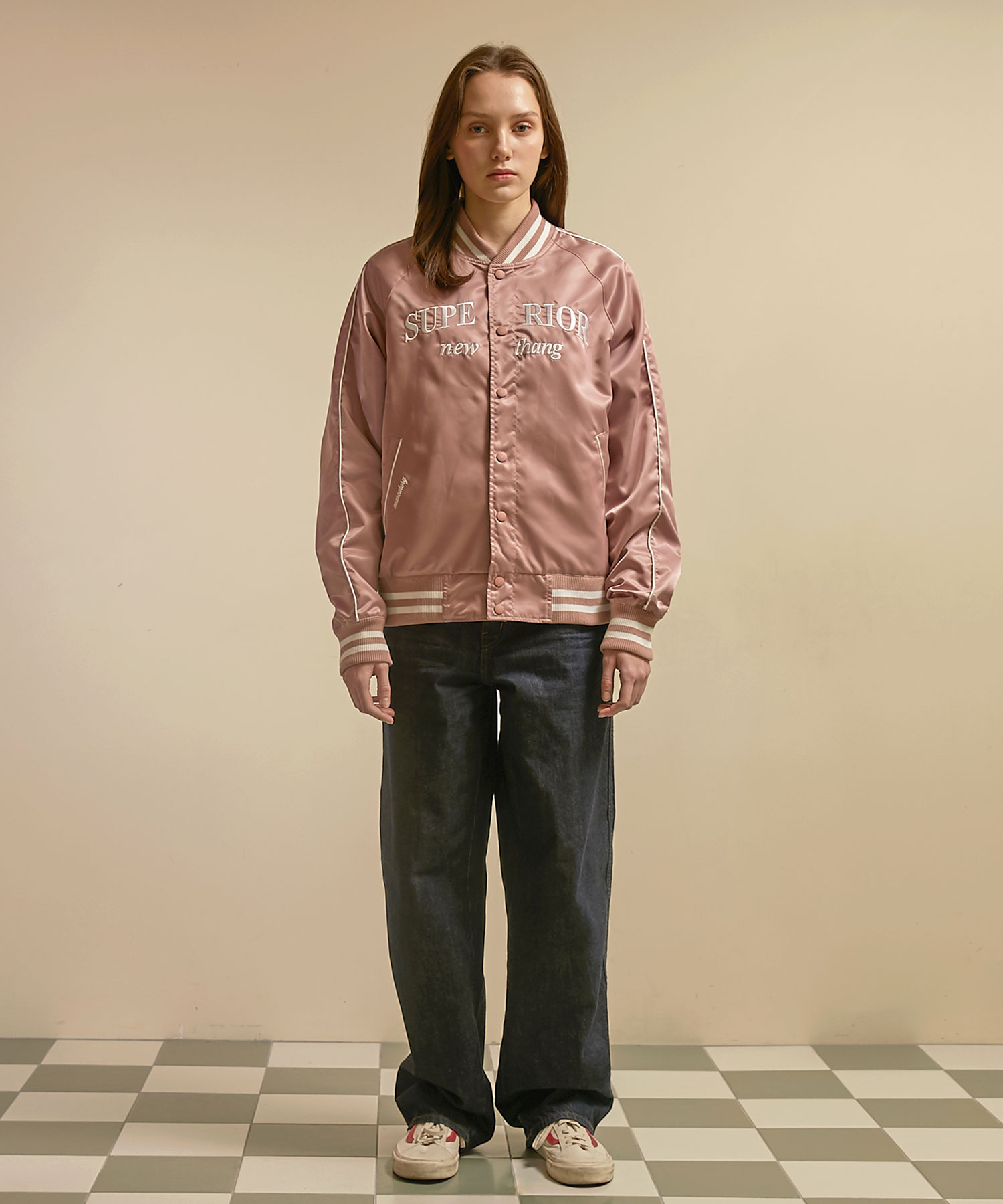 마크에이토리 [4/25 예약 배송] SUPERIOR GLOSSY VASITY JACKET (PINK) - 위시버킷