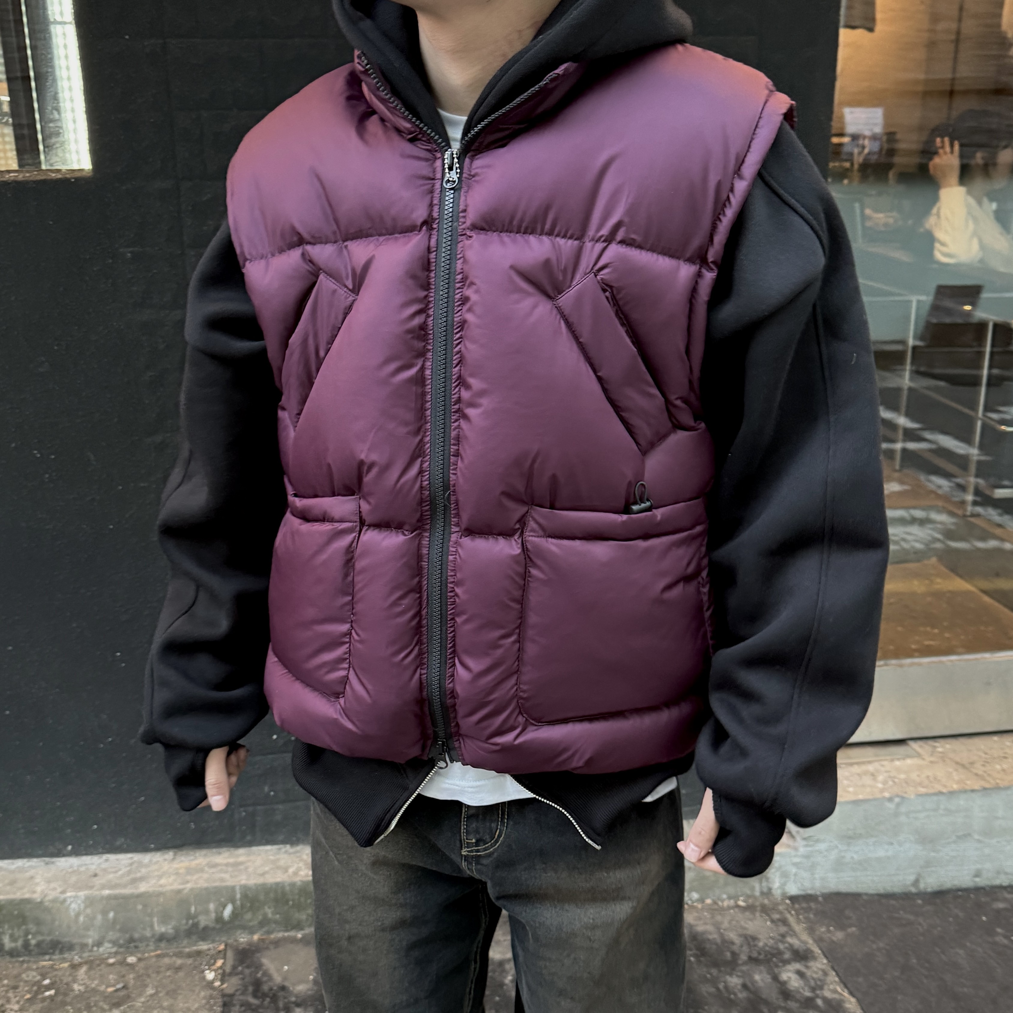 루이루체 Duck down padding vest 남자 공용 덕다운패딩조끼 오리털패딩베스트 - 위시버킷