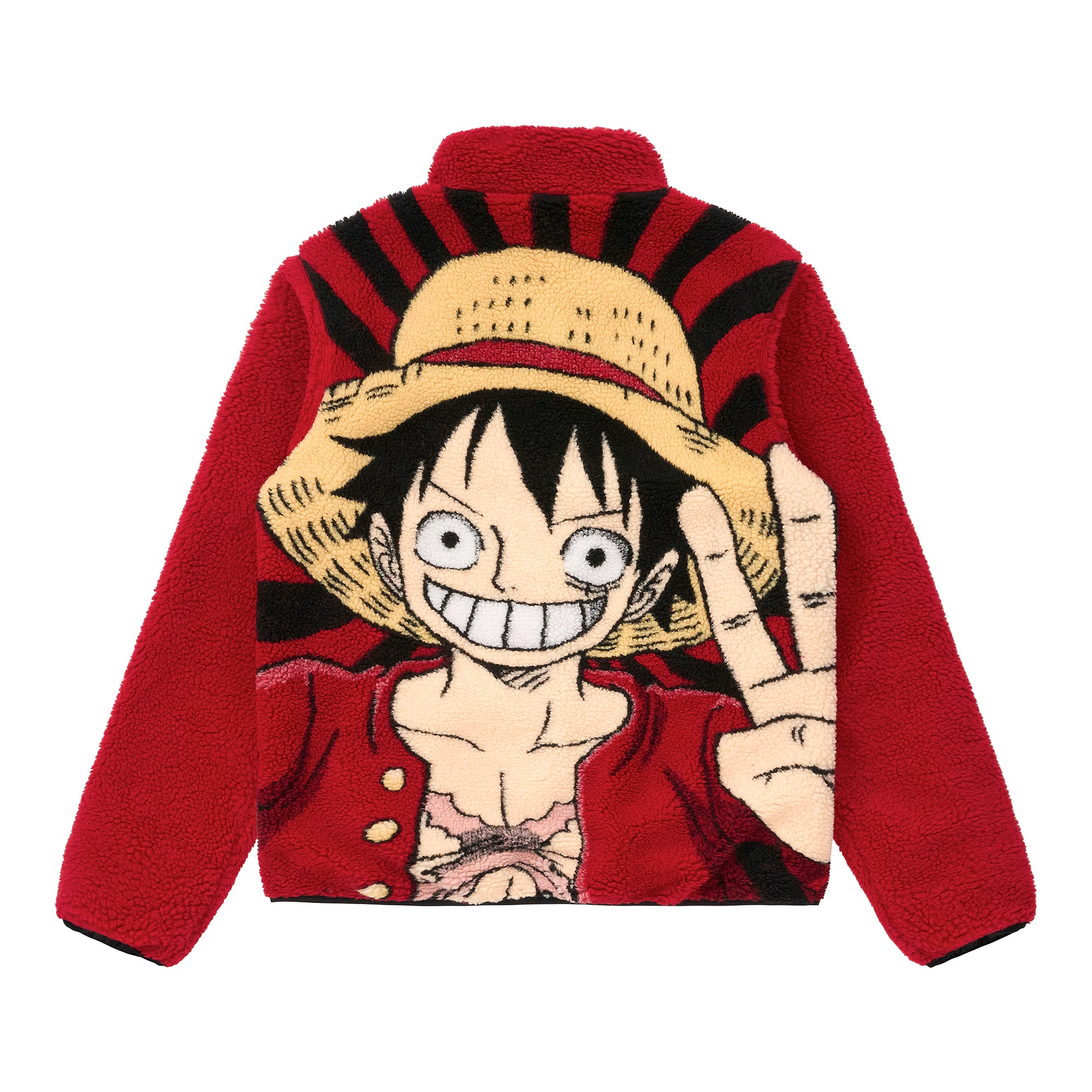 HYPLAND ONE PIECE LUFFY REVERSIBLE SHERPA FLEECE JACKET (RED) *PRE ...