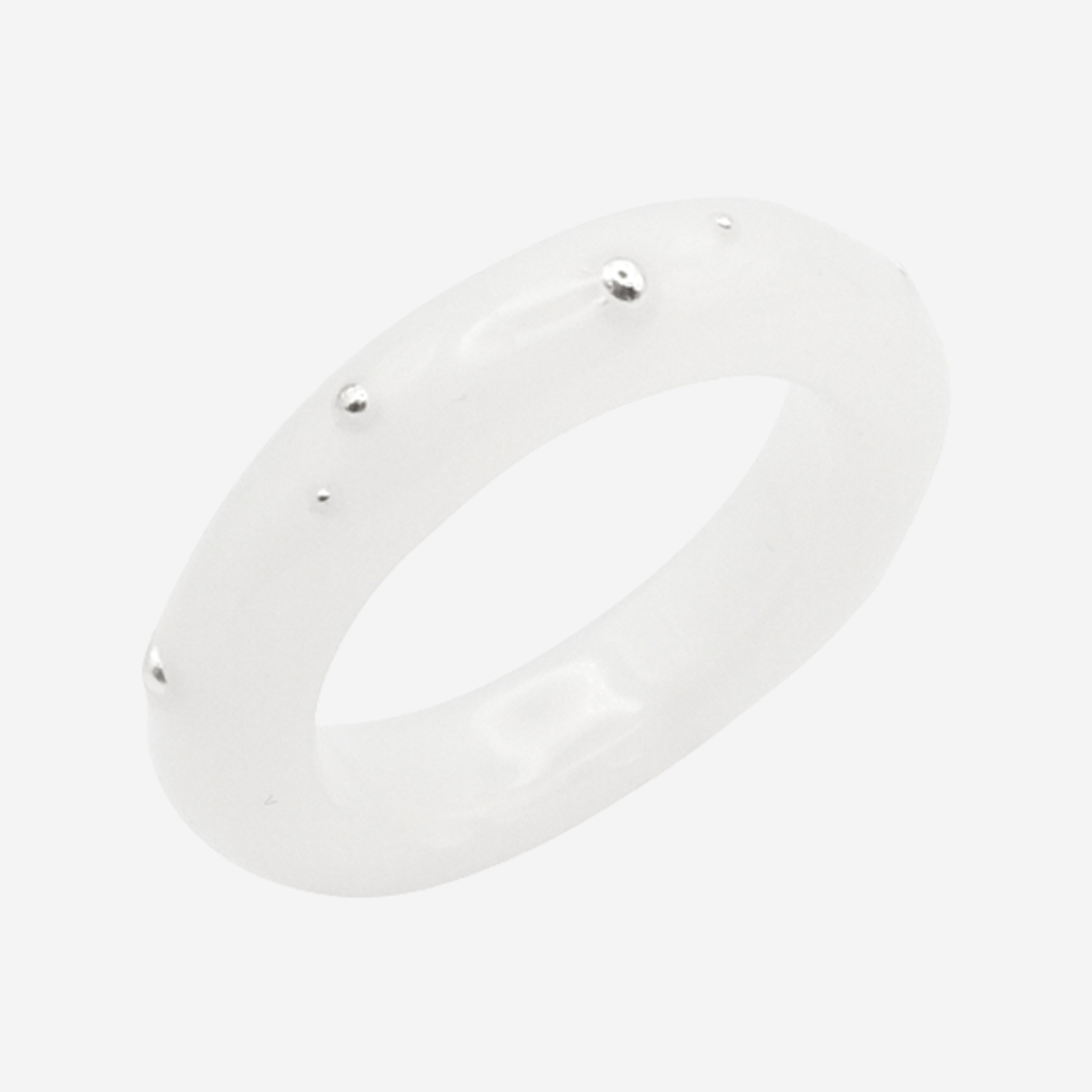 엔프프 Nff Little Sign Ring White - 위시버킷