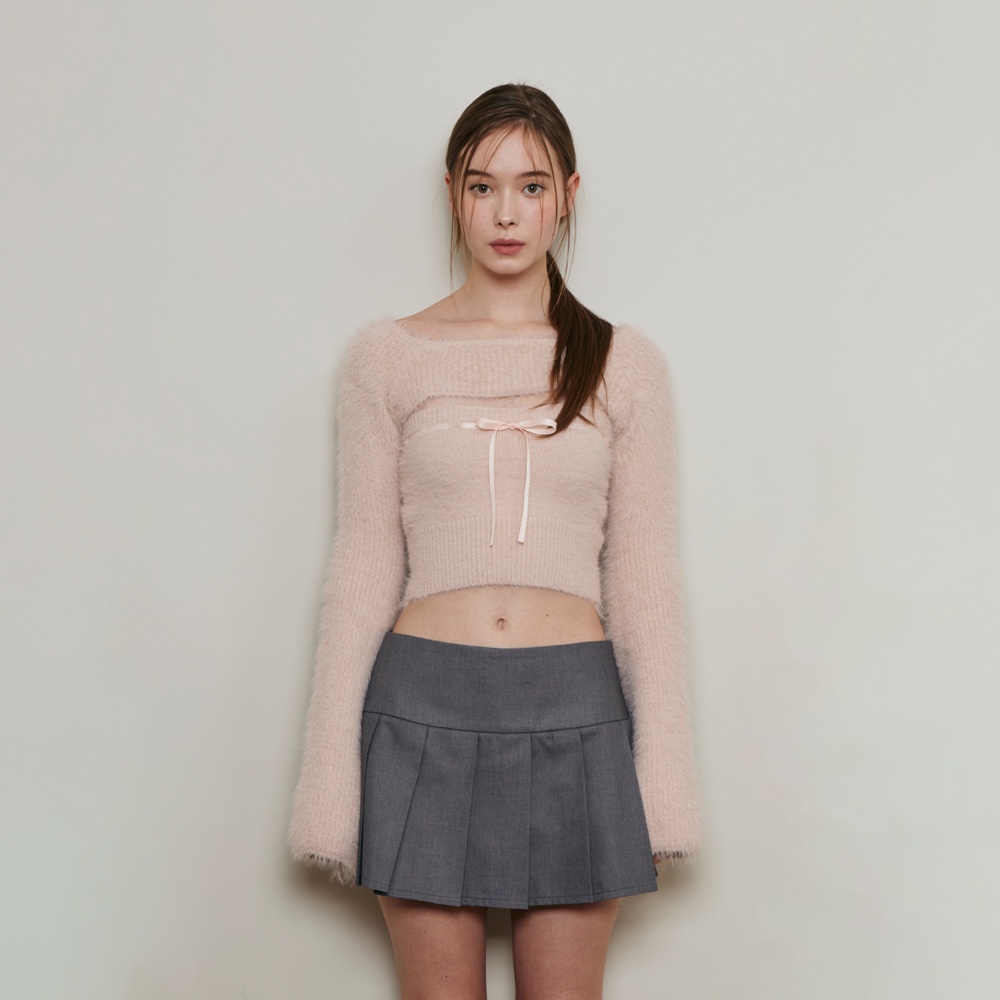 낫 유어 로즈 Liv knit bolero set (Pink) - 위시버킷