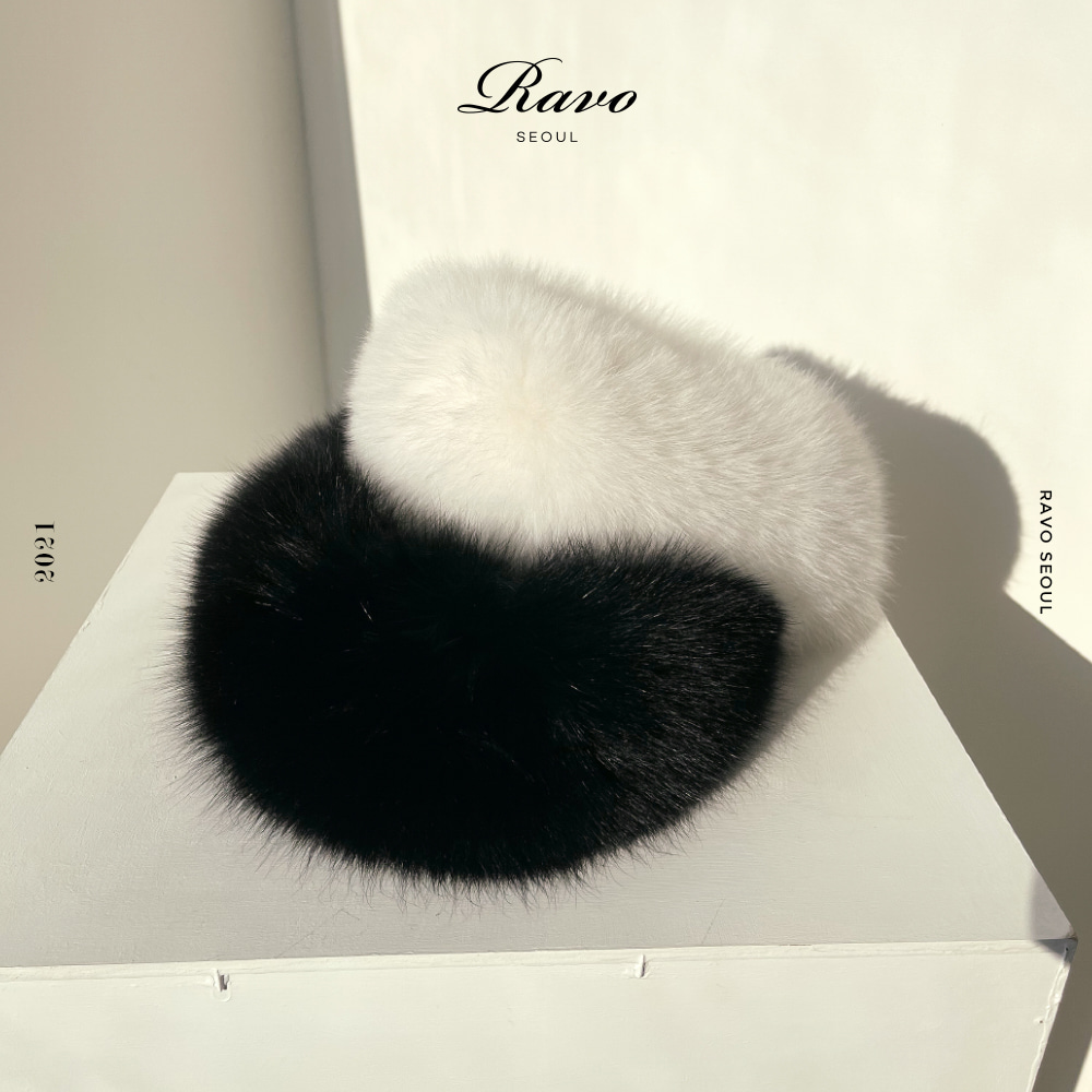 라보빈티지 Ra Fox Fur muffler Real 100% - 폭스 퍼 머플러 - 위시버킷