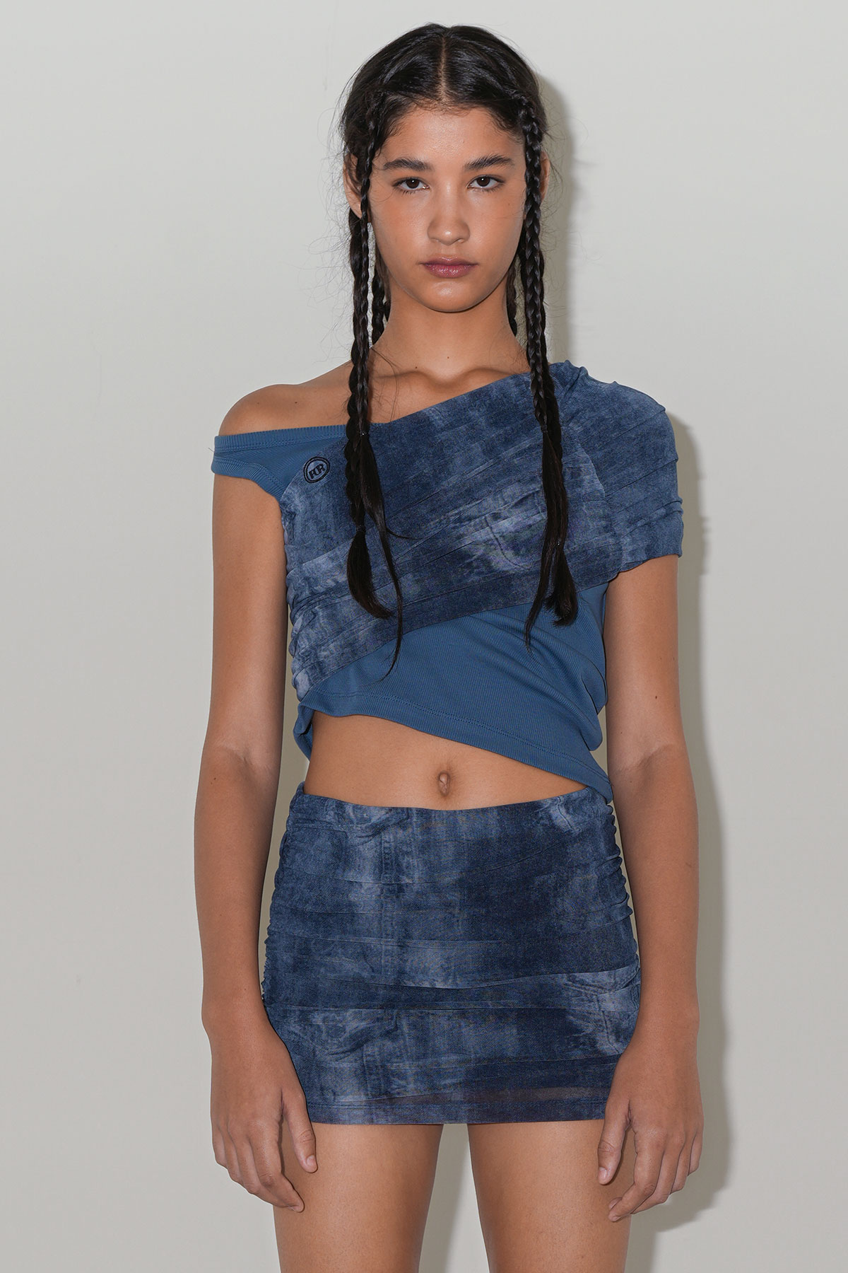 포허 H/S MUFFLER TOP SET (WHITE,PINK,SORA,DENIM) - 위시버킷