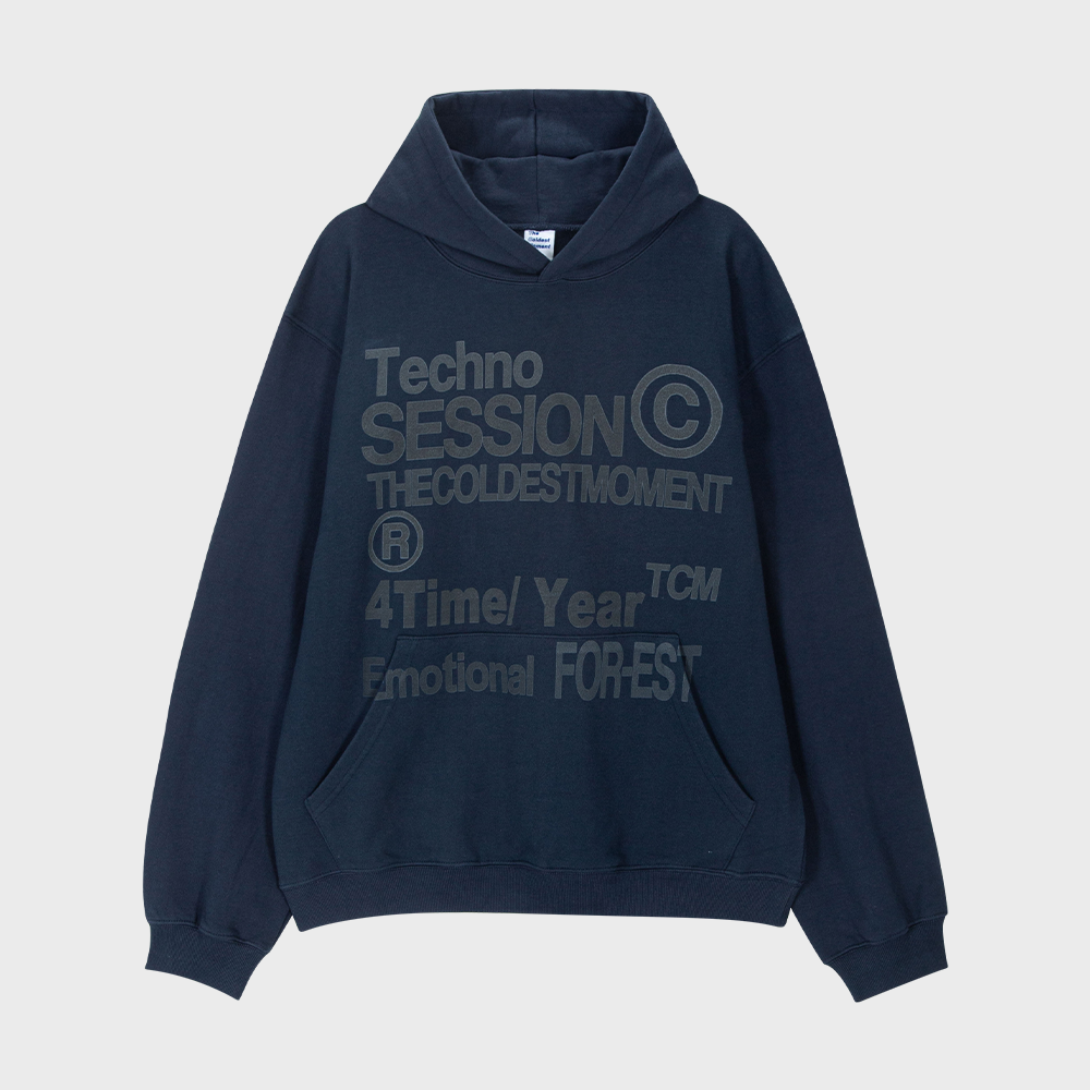 더콜디스트모먼트 TCM techno hoodie (navy) - 위시버킷
