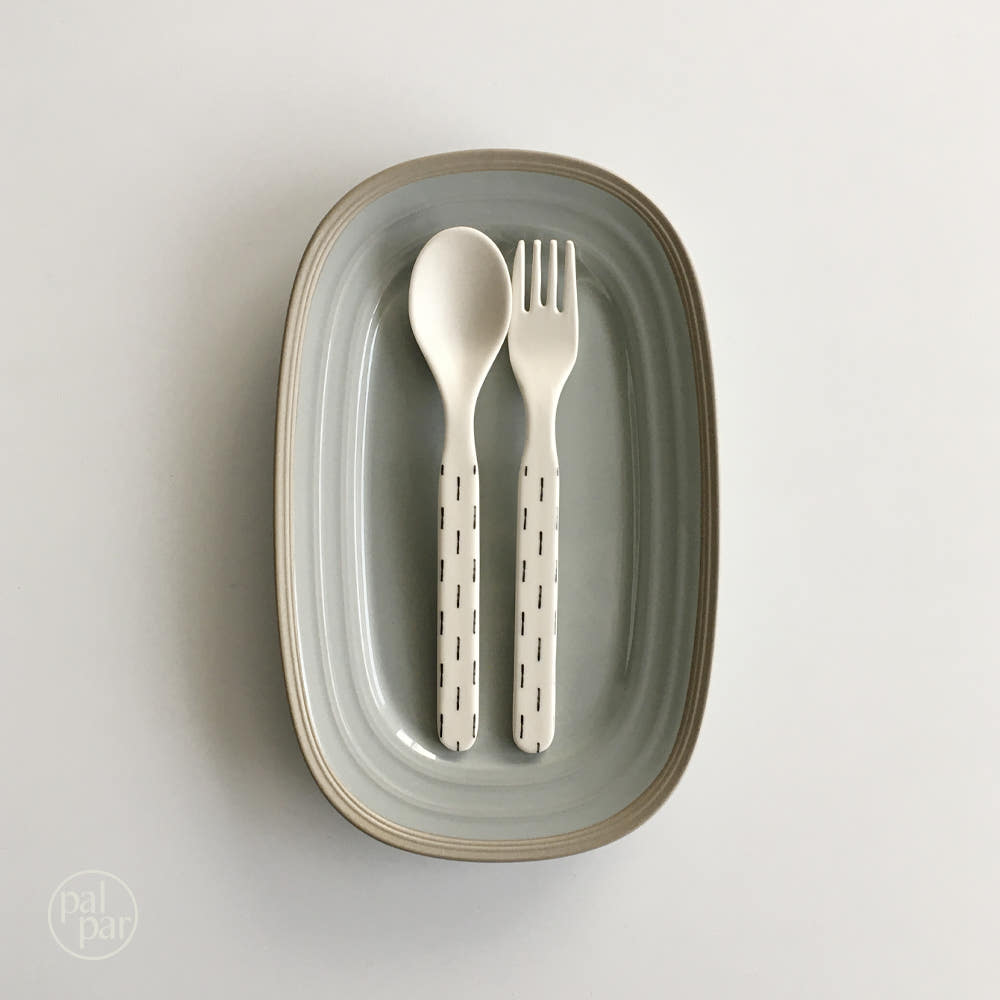 파르파 [palpar]두들 커트러리 세트 디저트 티포크 과일 도시락 캠핑 스푼포크 수저 세트 - 위시버킷