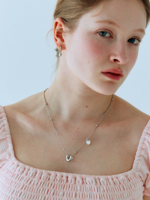 펄리모어 펄리모어(PEARLY MORE) 실버 하트 볼 체인 목걸이 - 후기 | 무신사 - 위시버킷