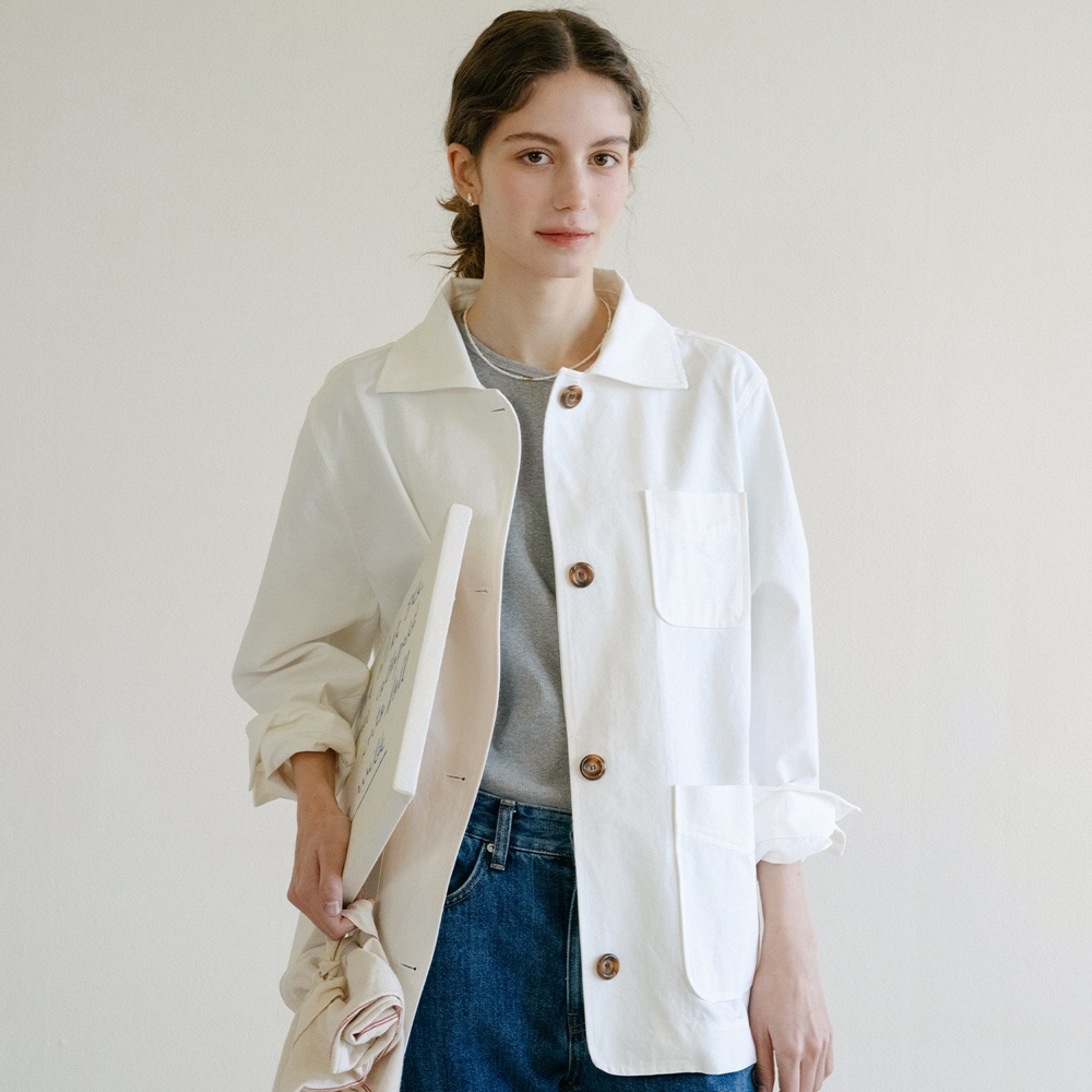 언에디트 Nora French Work Jacket_Ecru - 위시버킷
