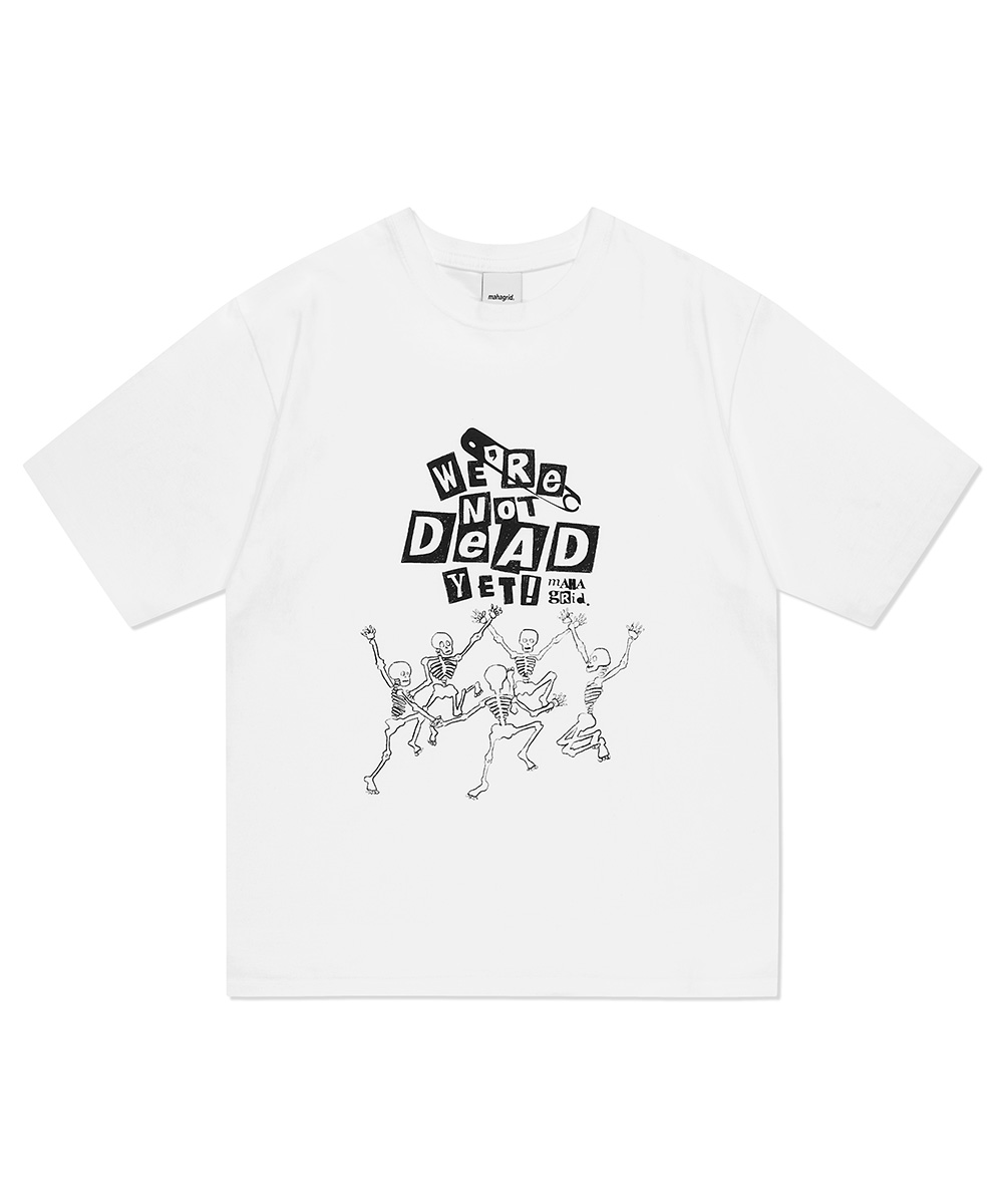 마하그리드 HAPPY SKELETON TEE[WHITE] - 위시버킷