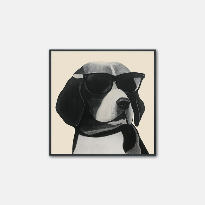 김은송 Black Dog Series_Beagle (square) 포스터 - 위시버킷