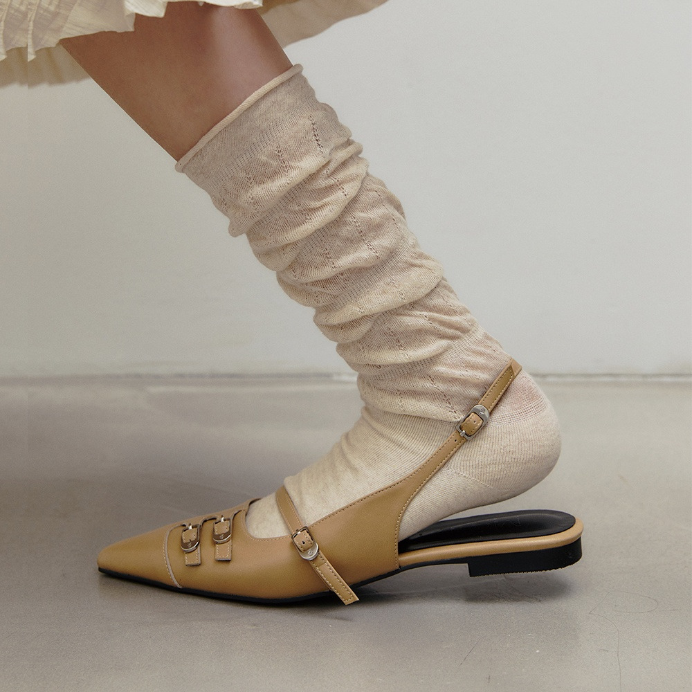 무드나잇 [특가~4.21]CINDY LOW 신디 로우 슬링백 스틸레토 플랫슈즈 - 4colors - 위시버킷