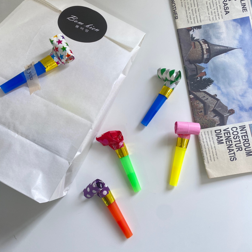 봄비앙 코끼리 피리(5ea) 생일파티 피리 구디백 - 위시버킷