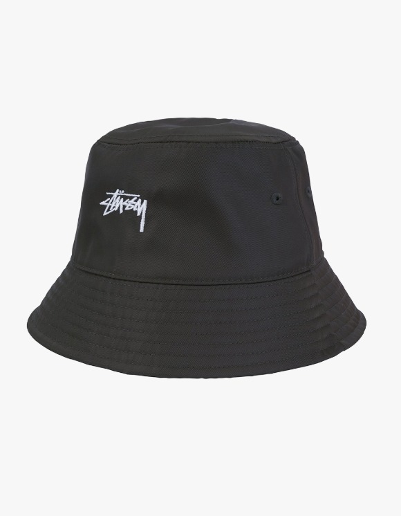 스투시 Satin Nylon Deep Bucket Hat - Black - 위시버킷