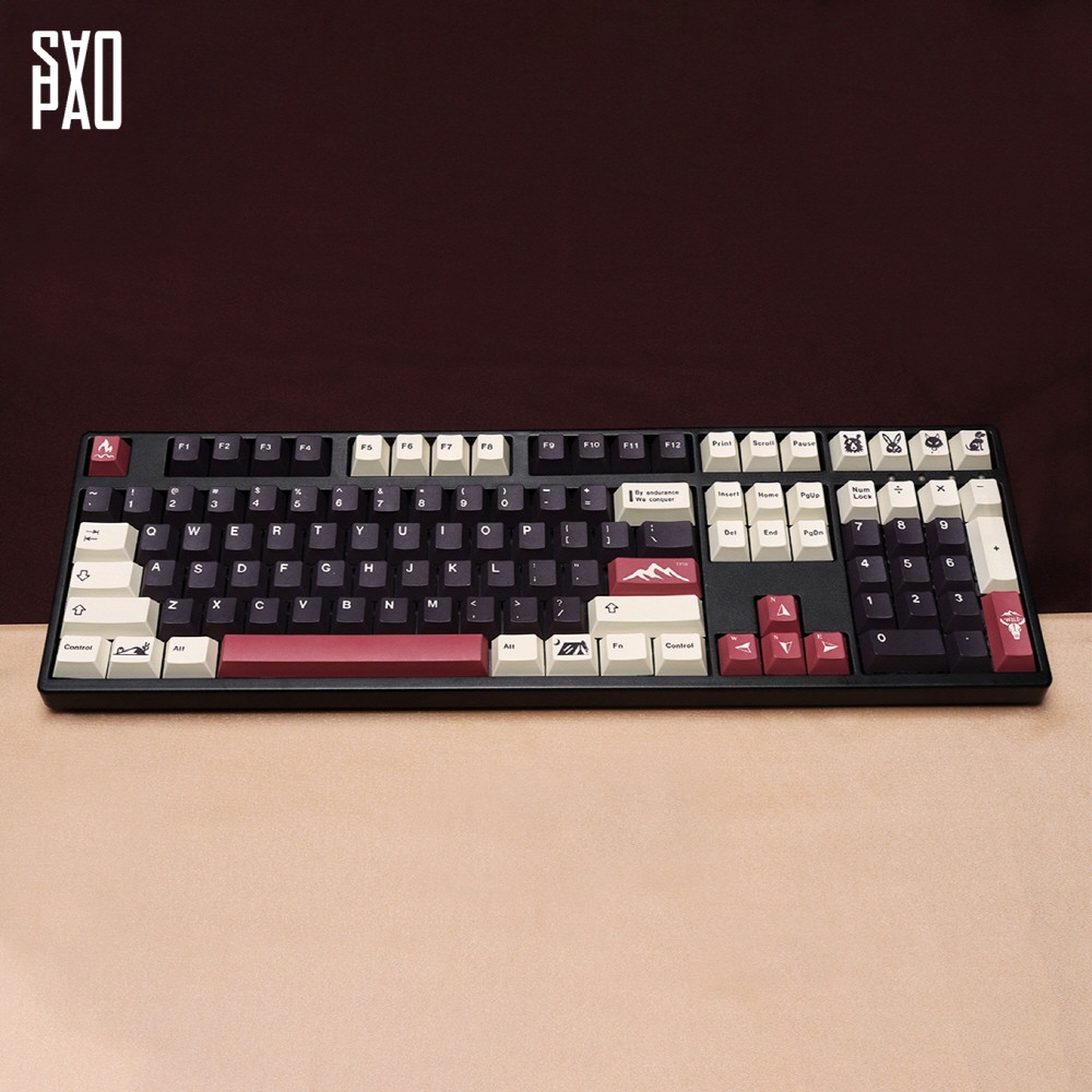 사오파오 GMK 캠핑 키캡 PBT 체리 5면 염료승화 (129키) - 위시버킷