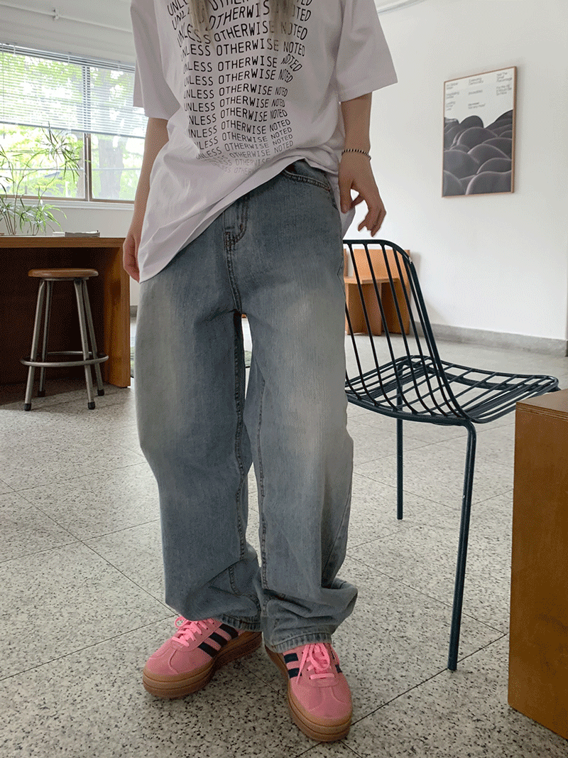 더언더블 Rust vintage wide jean (denim) - 위시버킷