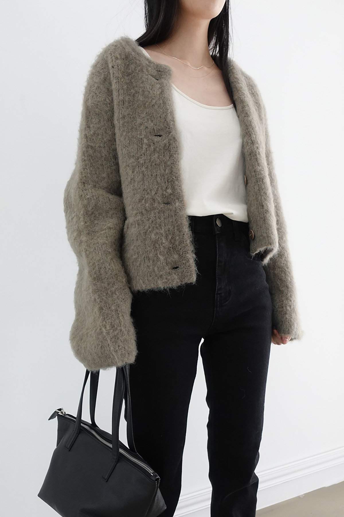 모크 snow kidmohair cardigan (2C) - 위시버킷