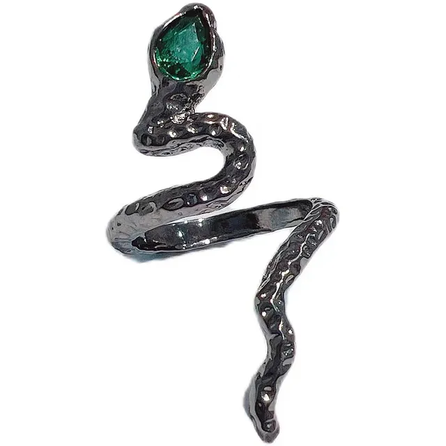 노드레스 green snake ring [고스 뱀 반지] - 위시버킷