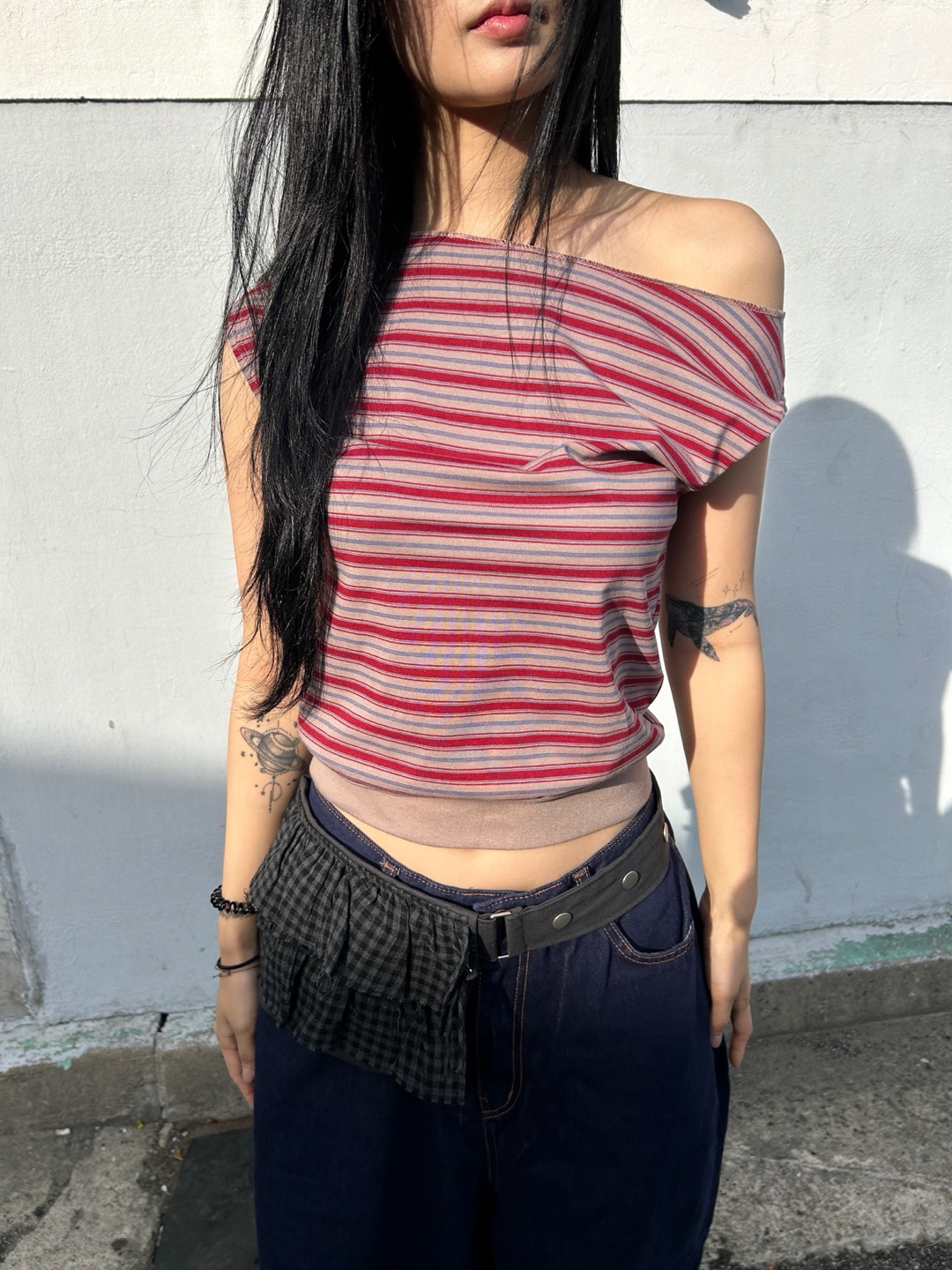 가든페이지 côte stripe crop off top - 위시버킷