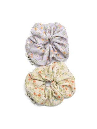 바이탈싸인 Pastel Floral Scrunchie (2colors) - 위시버킷