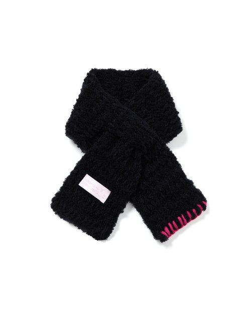 마르디 메크르디 레쁘띠 KIDS WOOL BLENDED KNIT PETIT MUFFLER_BLACK FUCHSIA - 위시버킷