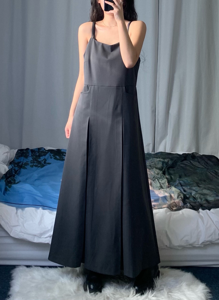 유데모닉 루나 끈 맥시 롱 원피스 (2col) - 위시버킷