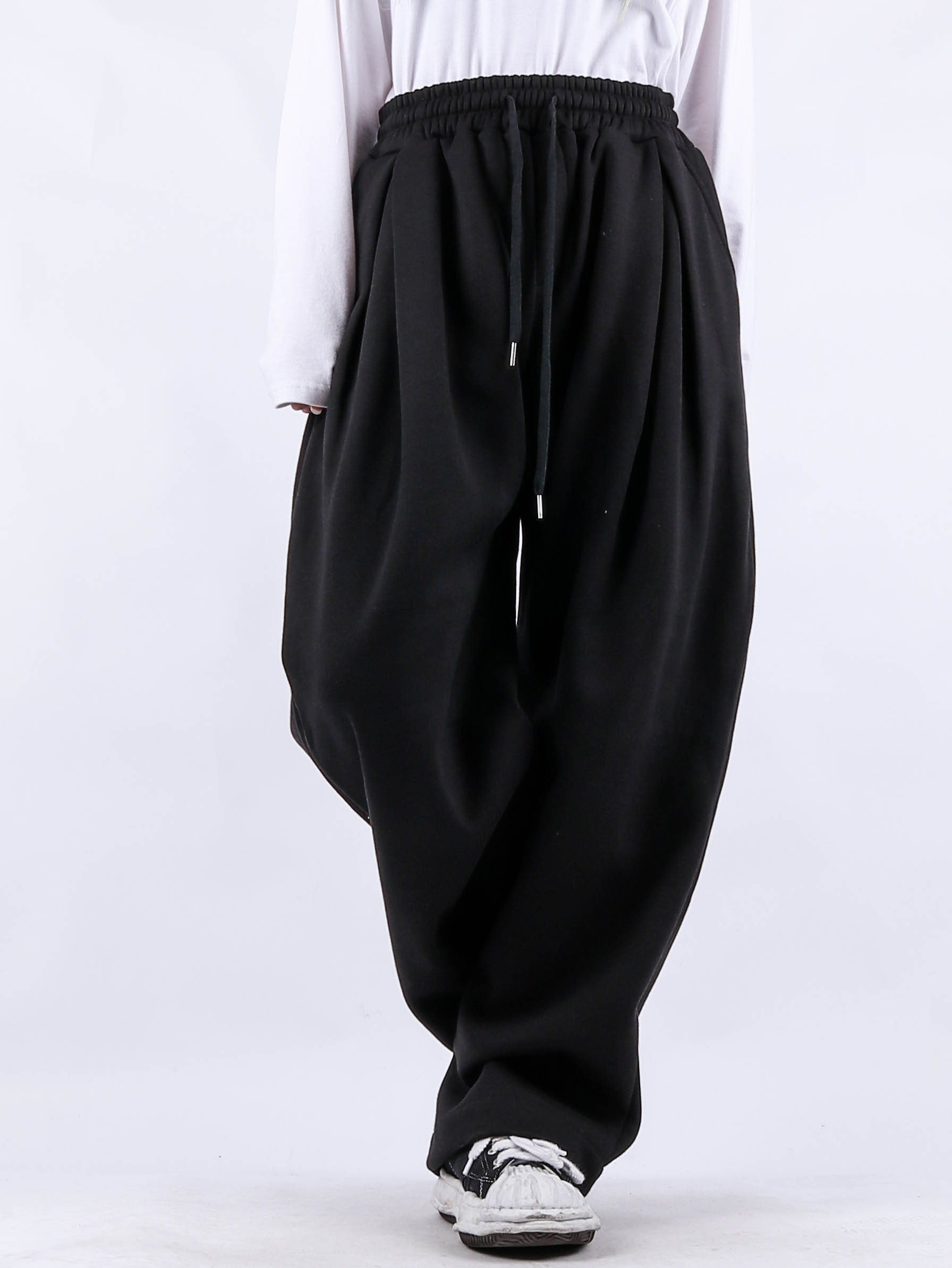 저스트영 BF Four Tuck Wide Banding Pants (4color) - 위시버킷