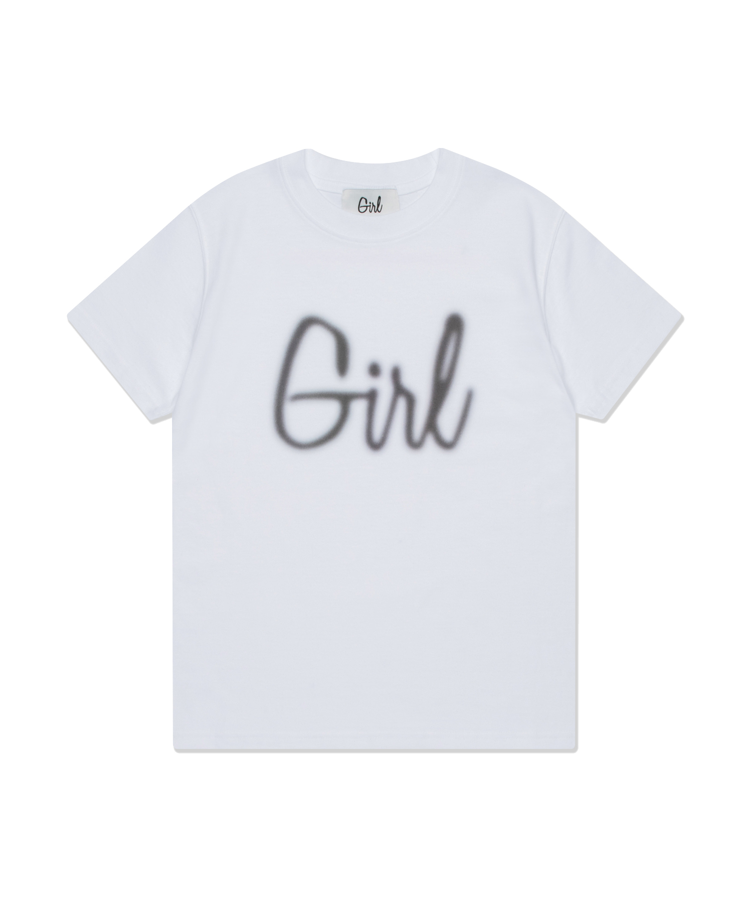 걸 GIRL TYPO LOGO SPRAYED TEE white - 위시버킷
