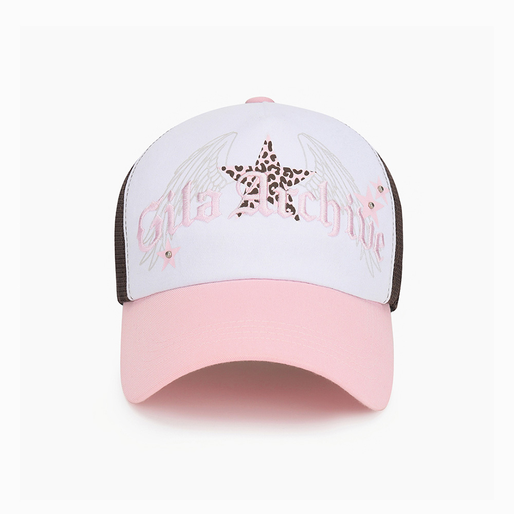 길라아카이브 LEOPARD STAR WING MESH CAP_PK - 위시버킷
